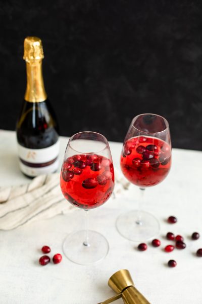 Cranberry Prosecco Punch, A Holiday Sparkling Wine Cocktail